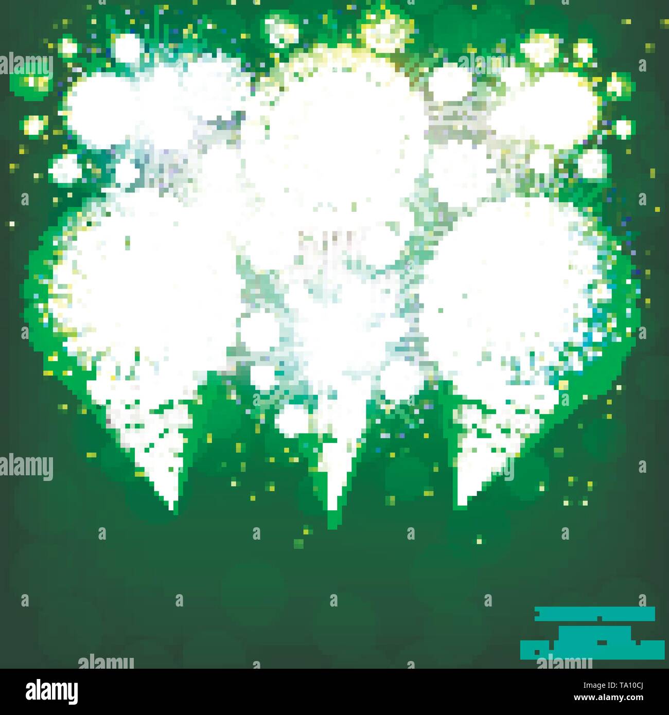 Brightly Green Fireworks. Holiday fireworks background. Illustration of ...