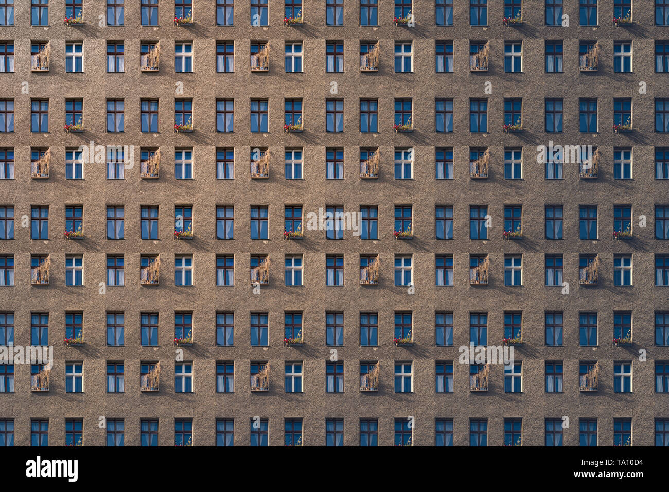 architectural pattern, window facade of an old miserable house Stock ...