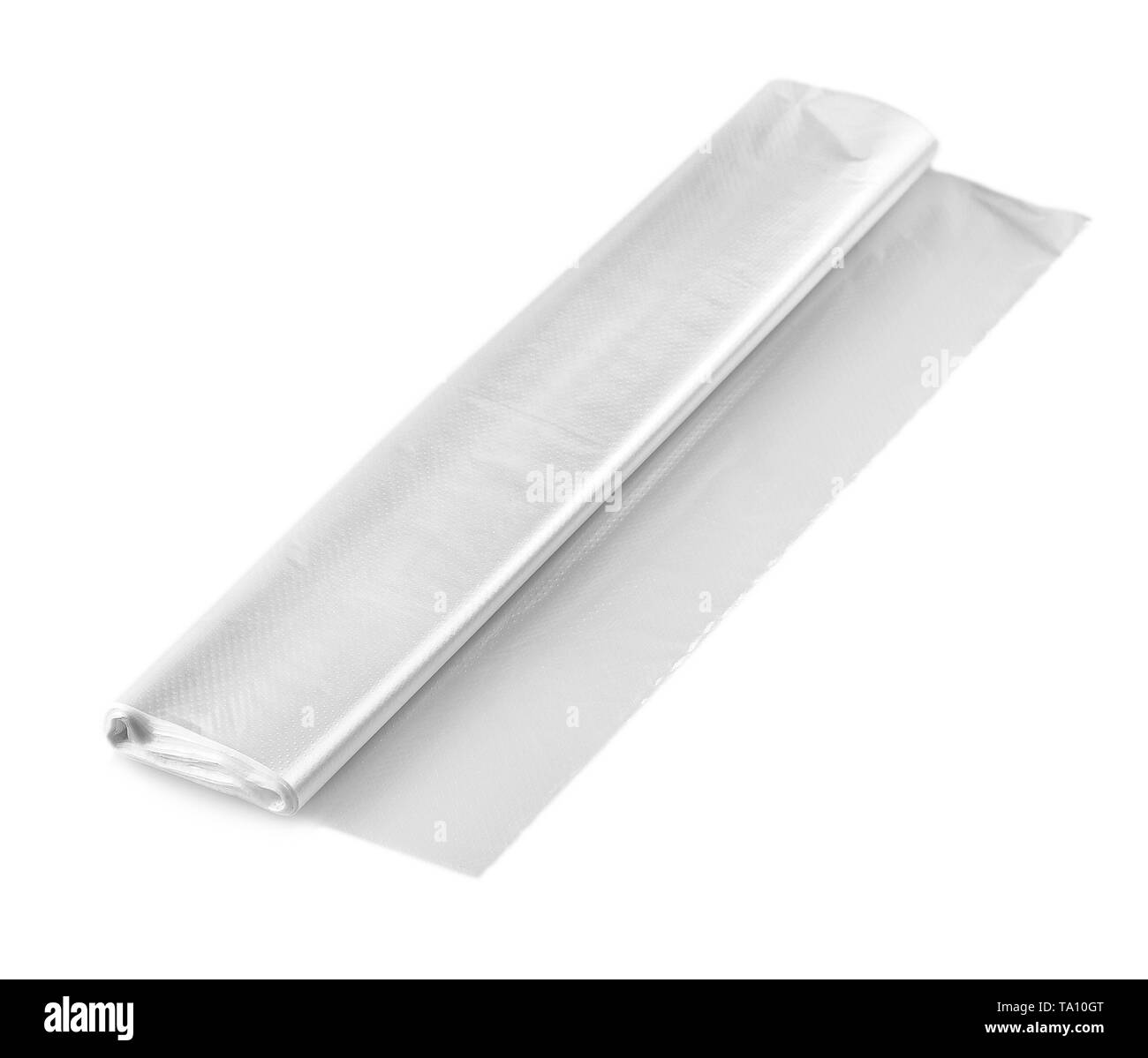 Roll of plastic oven cooking bags isolated on white Stock Photo - Alamy