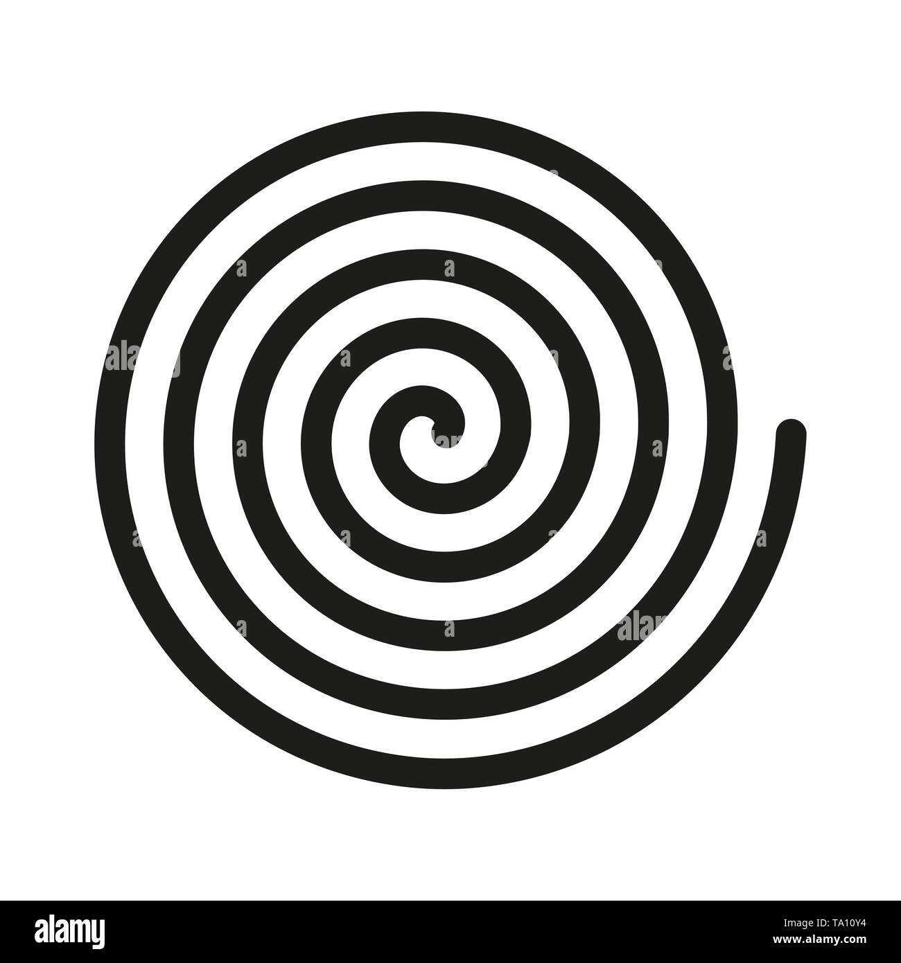 Spiral icon. Helix and scroll, gyre, curl, loop symbol. Flat design ...