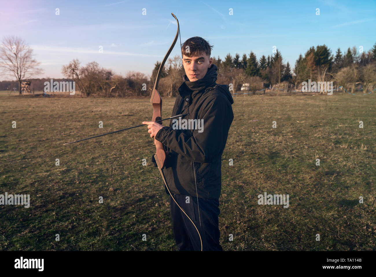 Smiling archer hi-res stock photography and images - Alamy