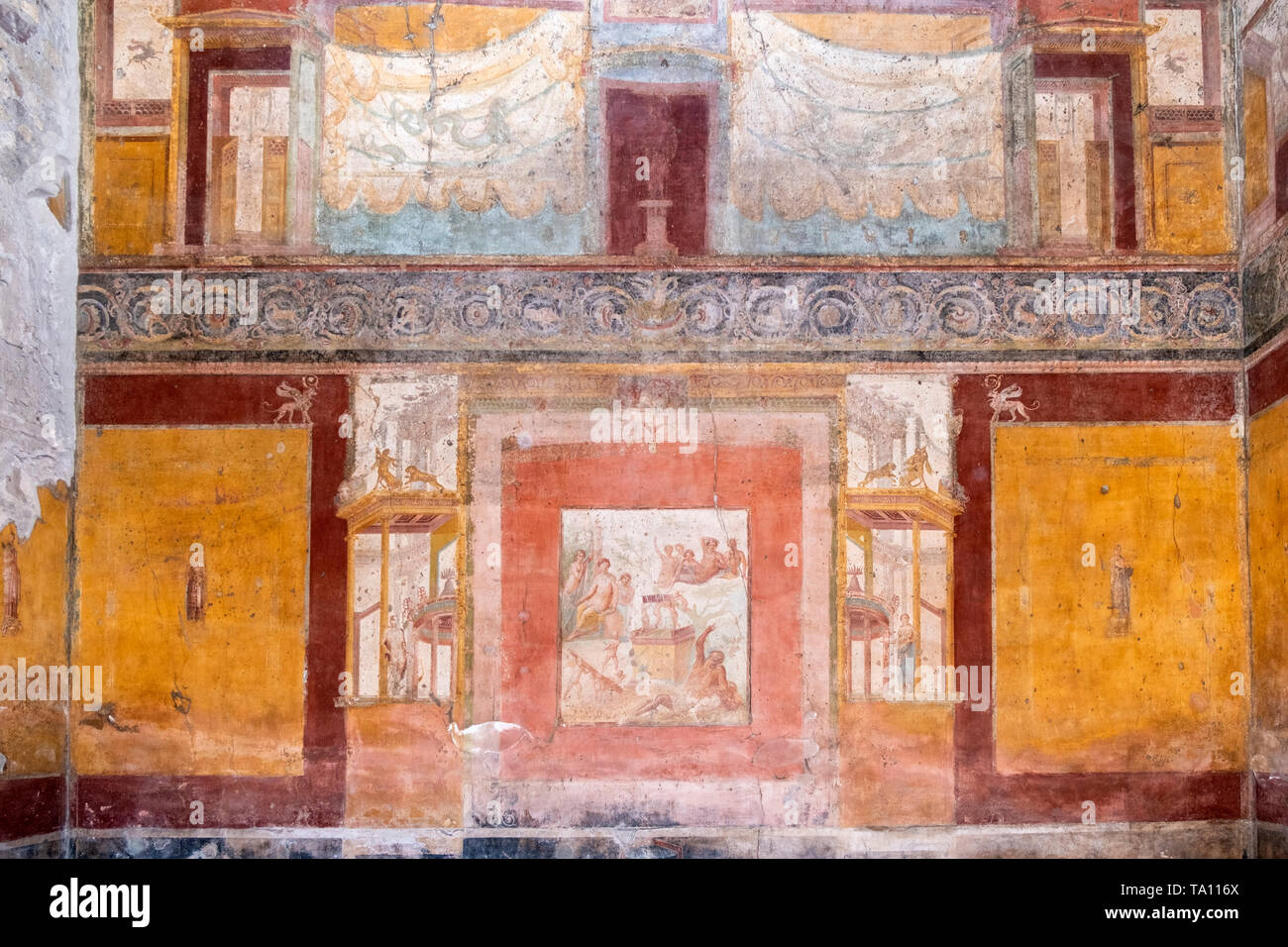Pompeii wall fresco villa hi-res stock photography and images - Alamy