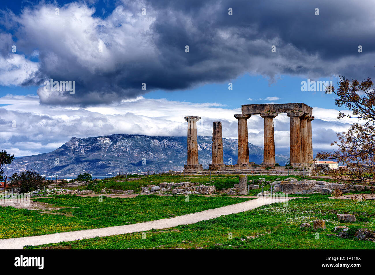 Temple of Ancient Corinth, Greece Stock Photo - Alamy