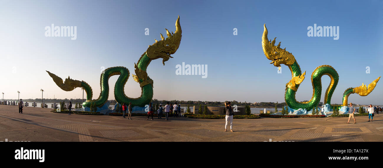 NONG KHAI, THAILAND, JANUARY 29, 2019 - Naga Statue in Nong Khai on ...