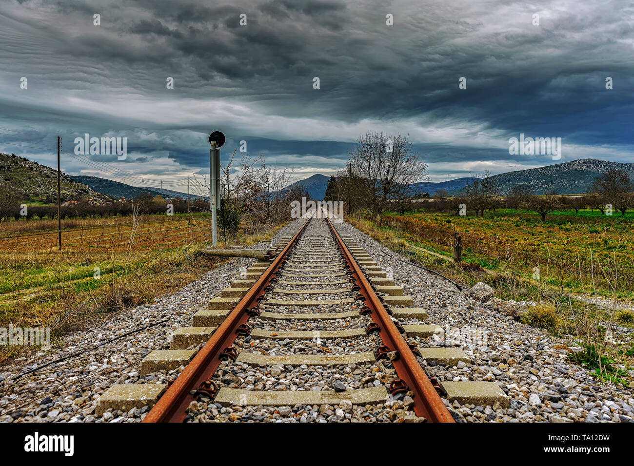 Greece train rail transport hi-res stock photography and images - Alamy
