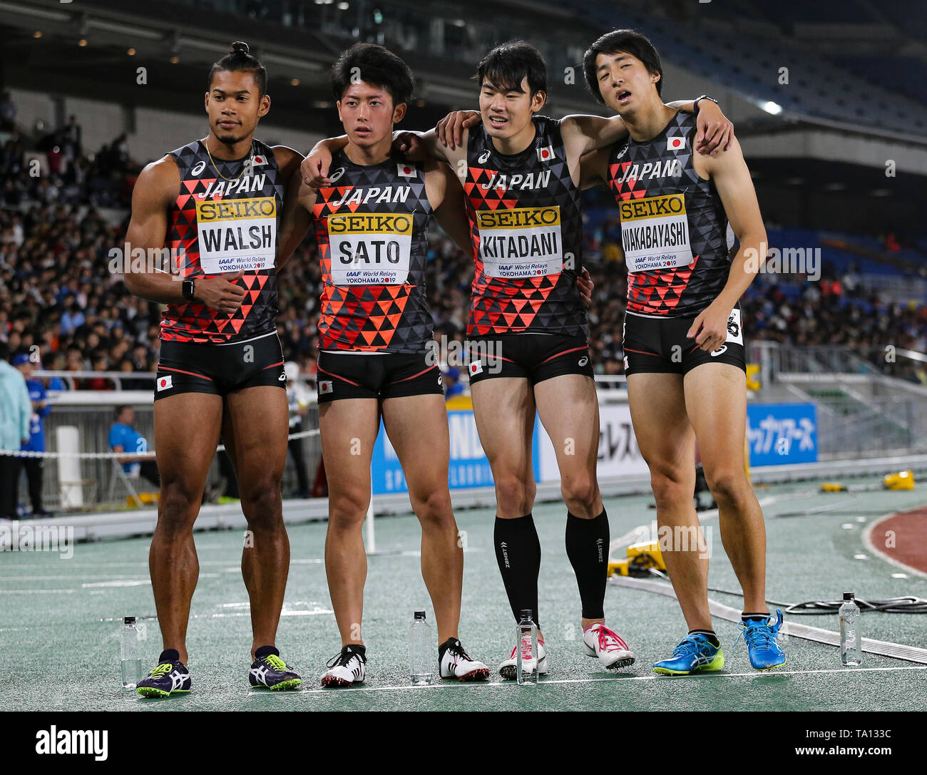 YOKOHAMA, JAPAN - MAY 12: Julian Jrummi Walsh, Kentaro Sato, Naoki ...