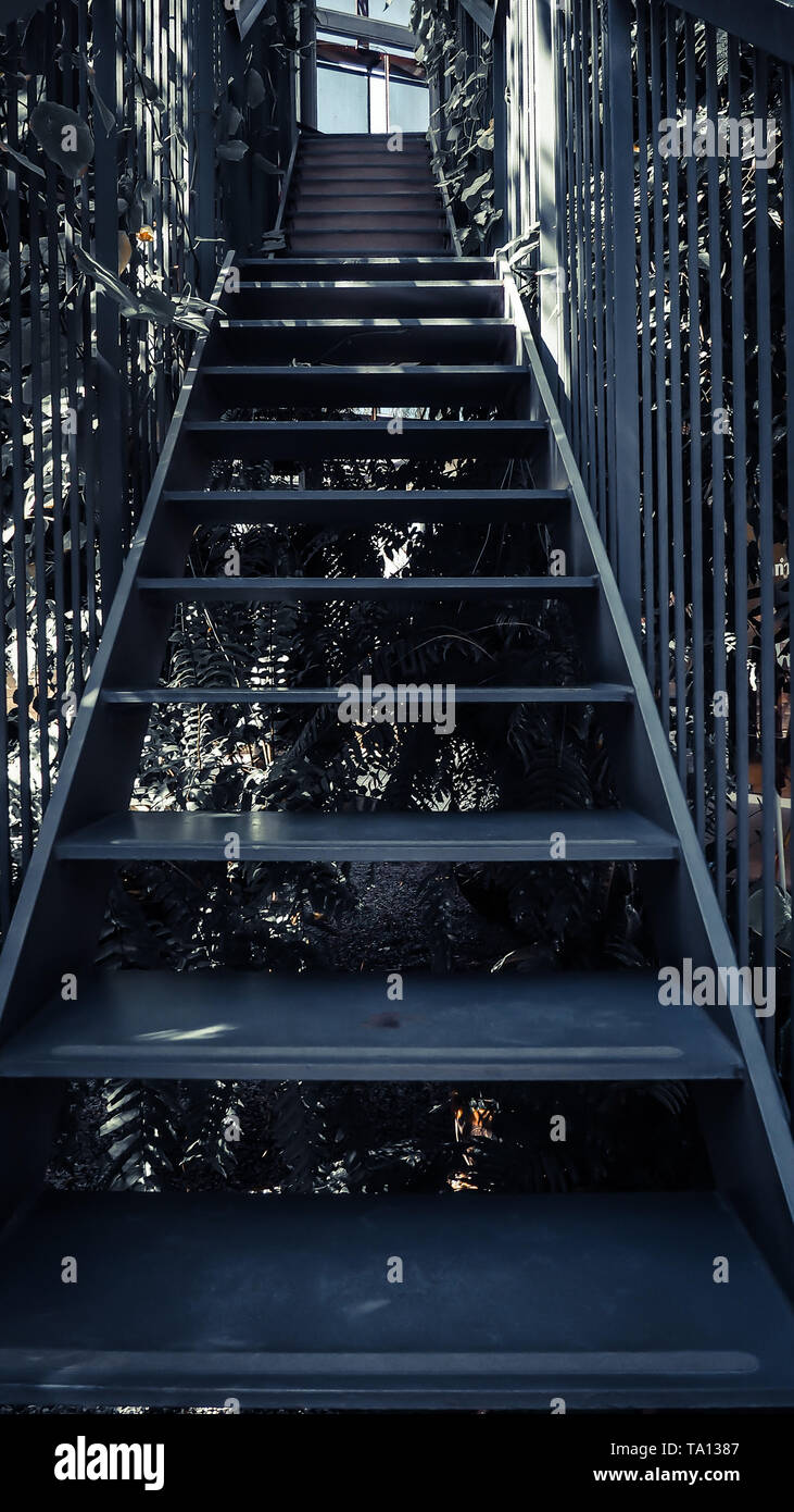 Metal stair for step up, moving on, keep it up concept idea ...