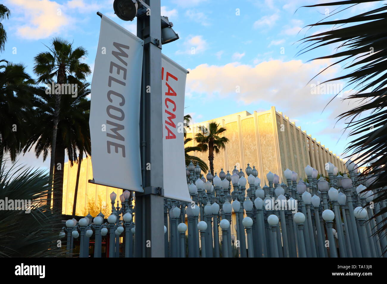 URBAN LIGHT a sculpture by Chris Burden at the LACMA, Los Angeles ...