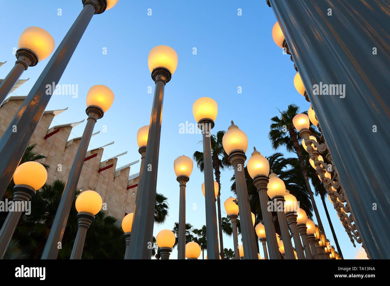 URBAN LIGHT a sculpture by Chris Burden at the LACMA, Los Angeles ...