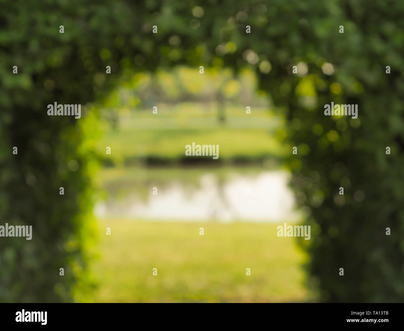 Beautiful garden arches and path inside gardens Stock Photo - Alamy