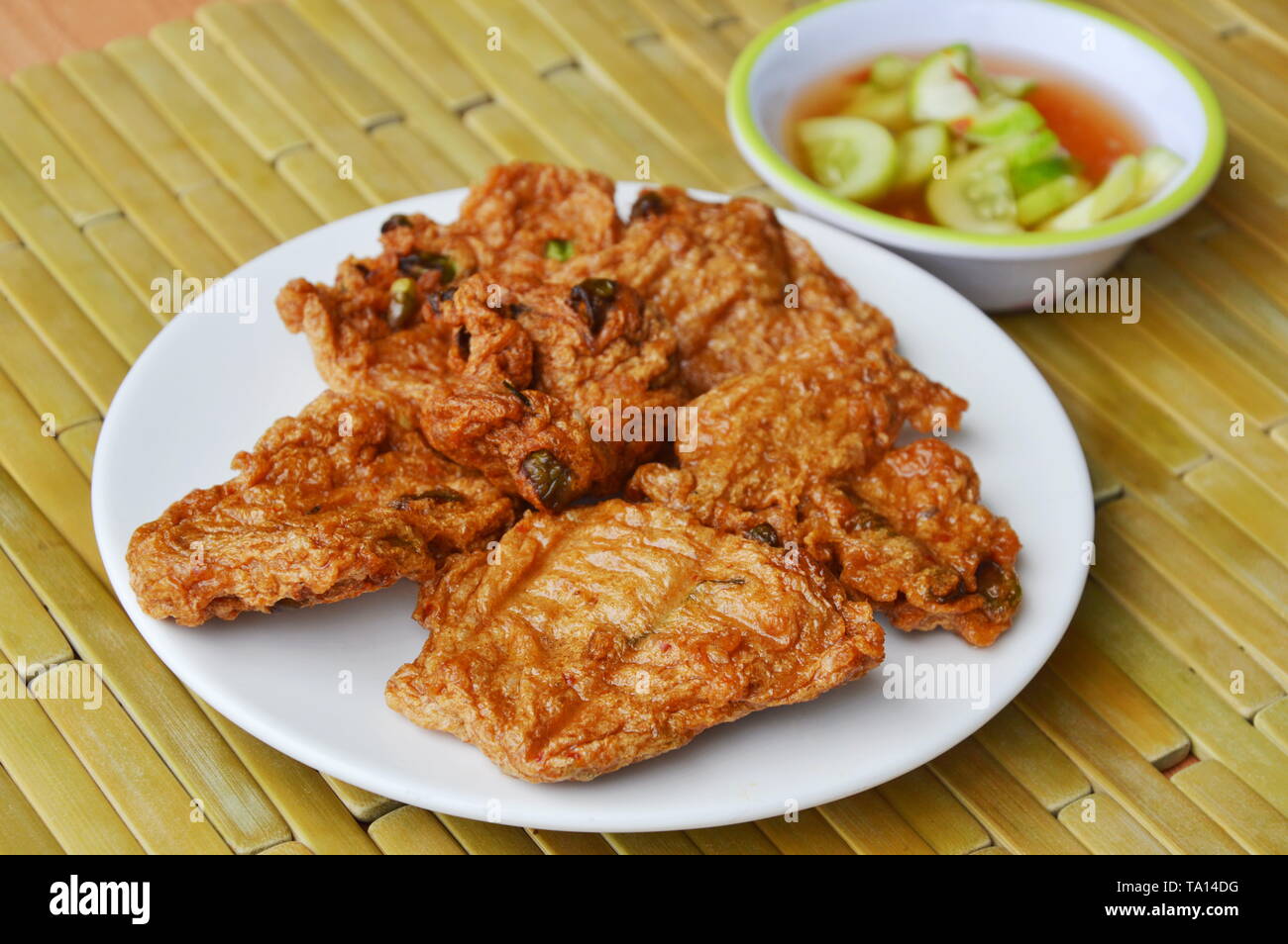 Thai food spicy fried fish patty hi-res stock photography and images ...