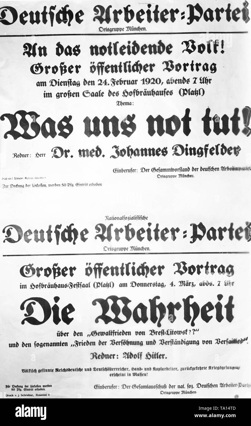 Nazi party posters hi-res stock photography and images - Alamy