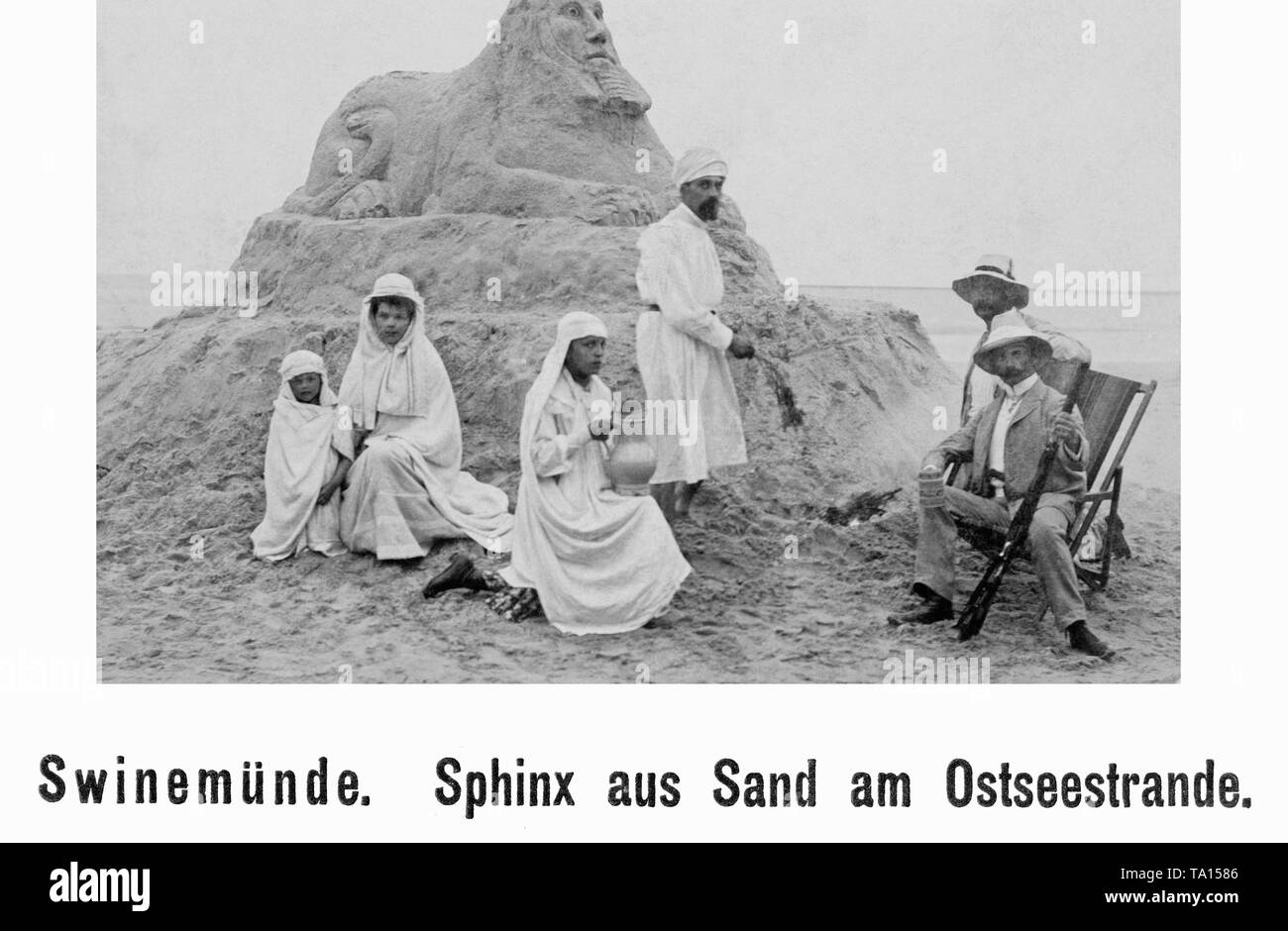 Sand sculpture sphinx on beach hi-res stock photography and images - Alamy