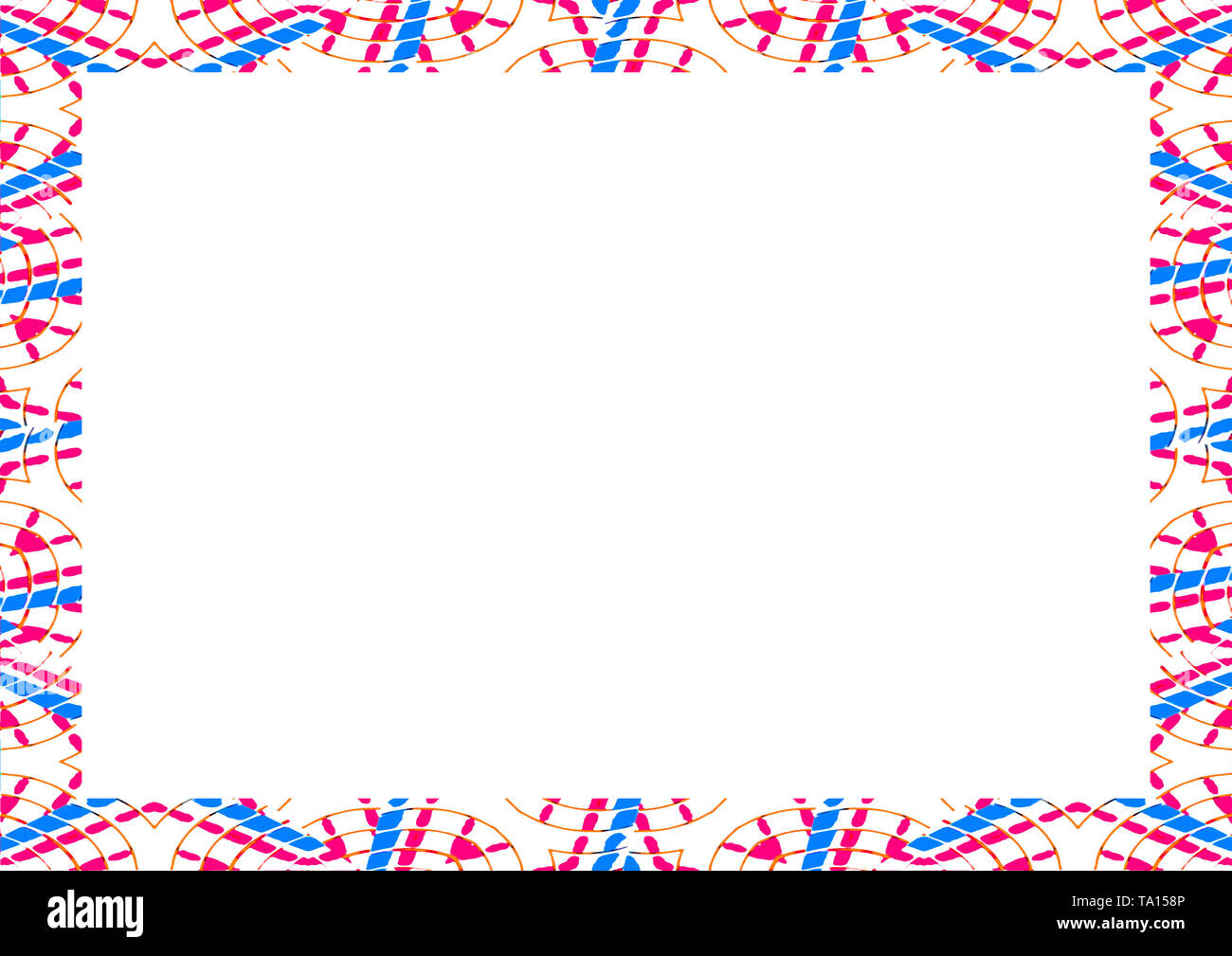 White frame background with decorated design borders Stock Photo - Alamy