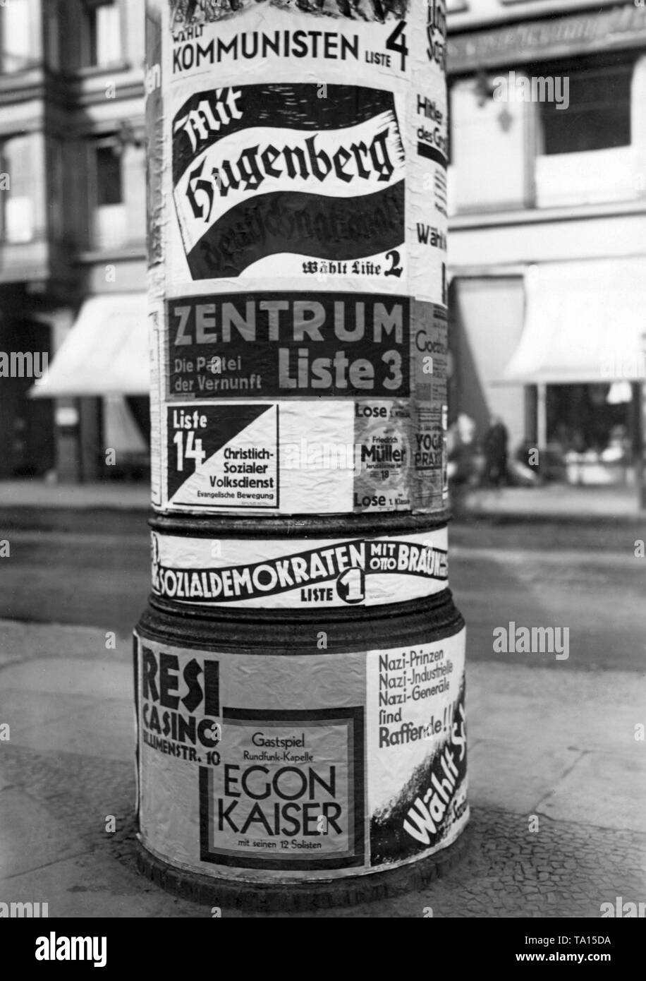 Dnvp election poster hi-res stock photography and images - Alamy