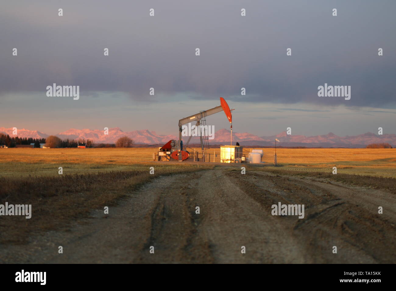 Oil and gas industry , Alberta Stock Photo - Alamy