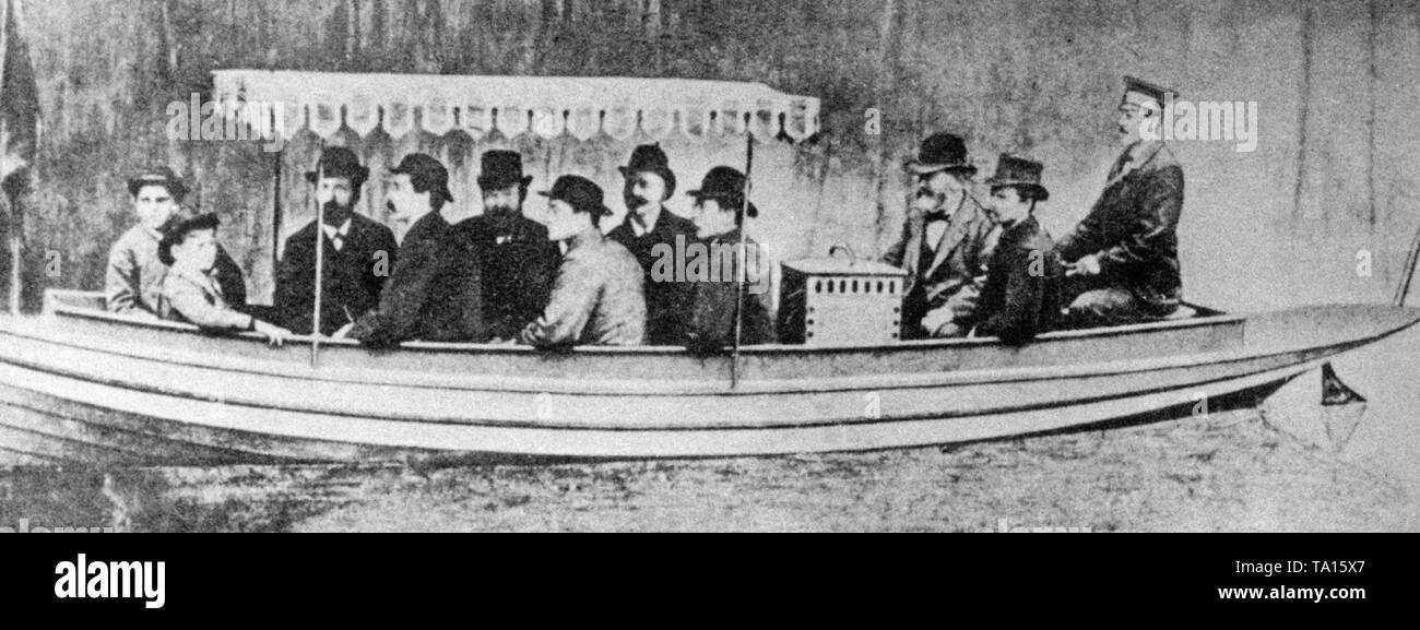 The first motorboat by Gottlieb Daimler on the Main Stock Photo - Alamy