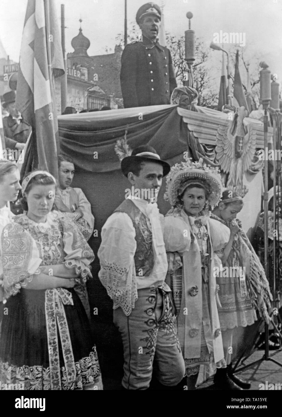 Man in traditional dress bratislava Black and White Stock Photos ...