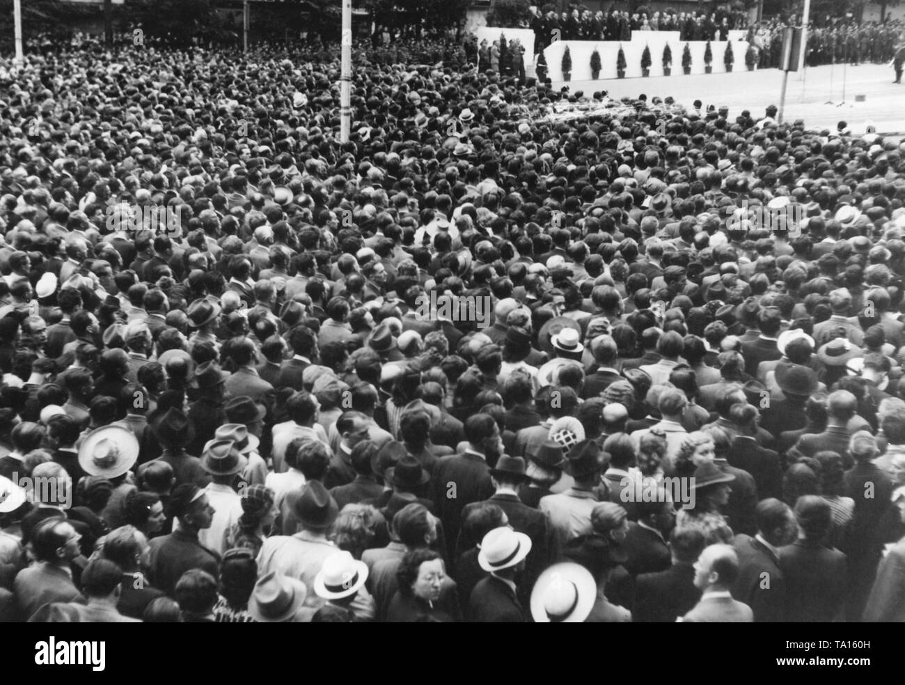 National Socialist rally at Wenceslas Square in Prague. Among others ...