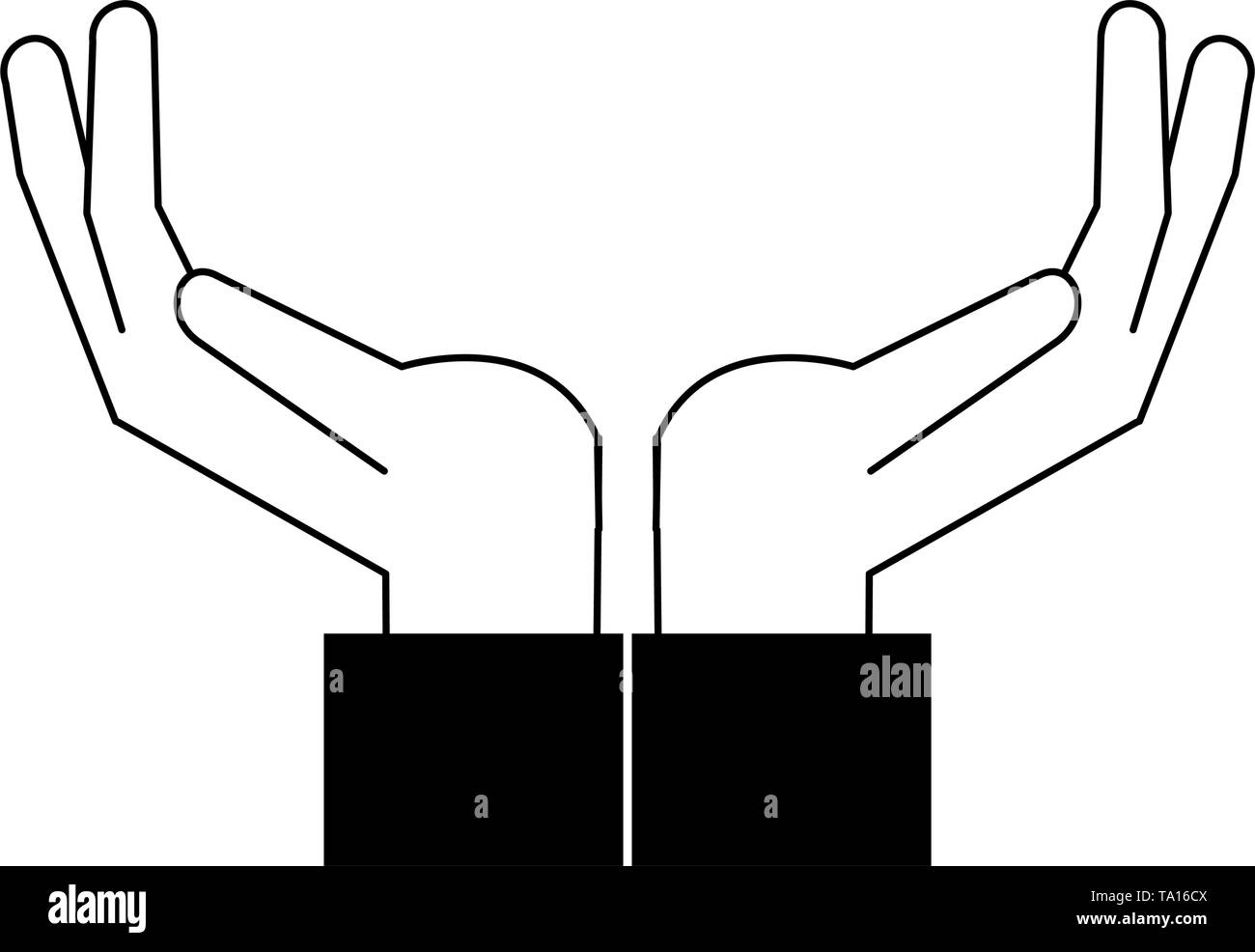 Hands up carrying Stock Vector Images - Alamy