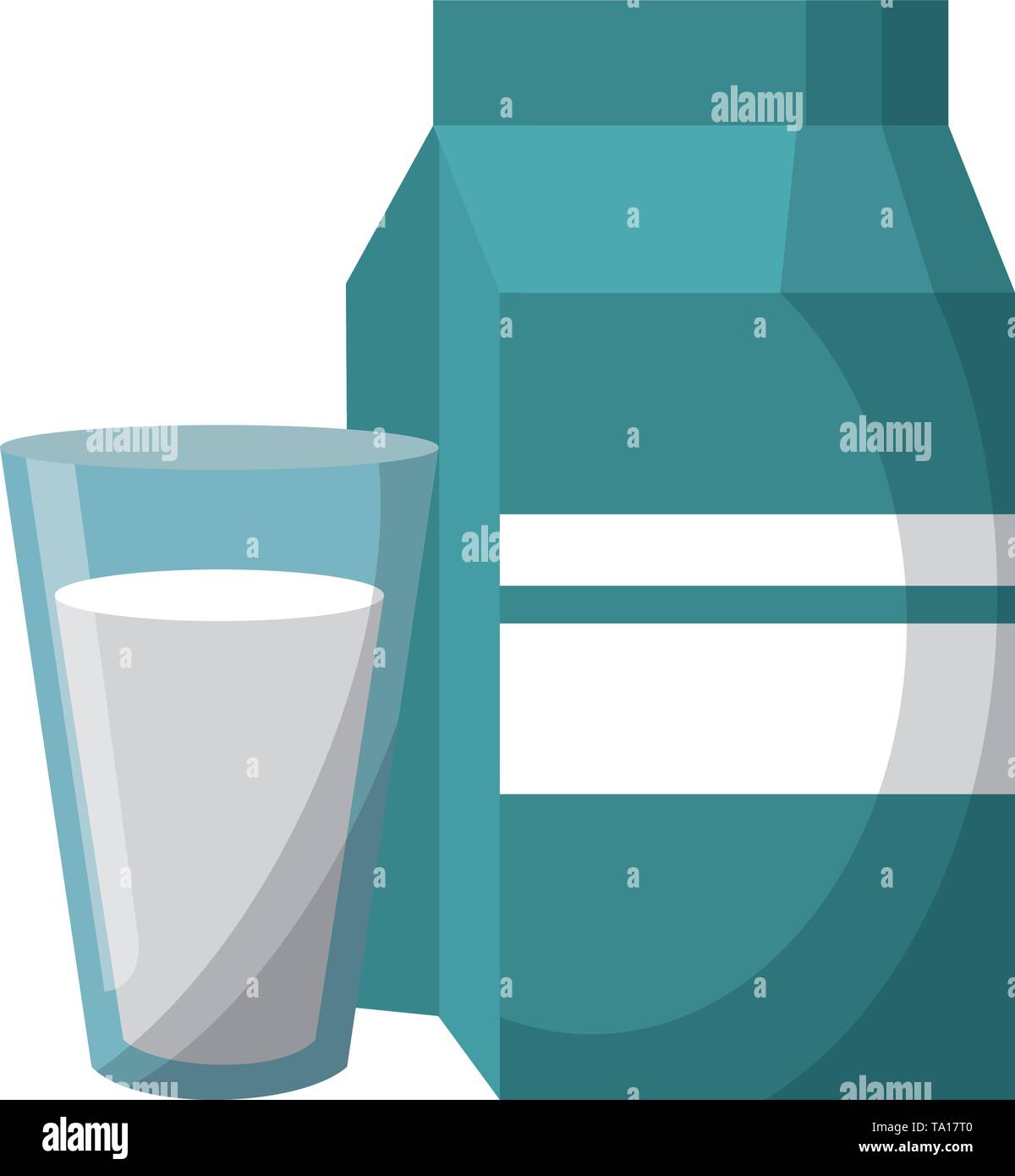 Milk box and glass cup Vector illustration Stock Vector Image & Art - Alamy
