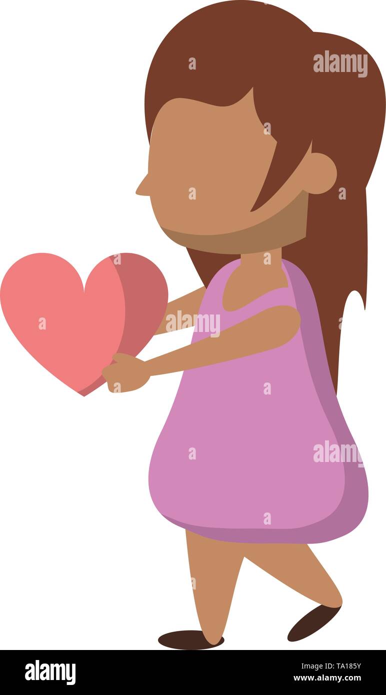 Beautiful girl cartoon isolated Vector illustration Stock Vector Image ...