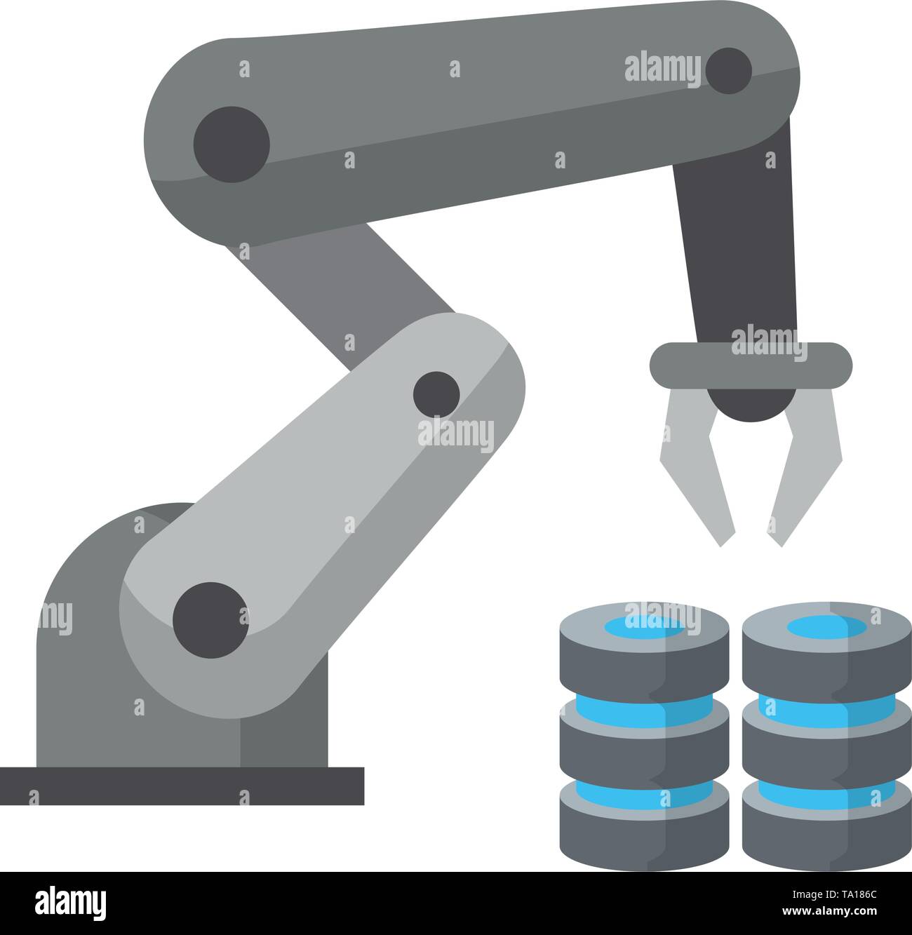 Hydraulic arm with disks technology Vector illustration Stock Vector ...