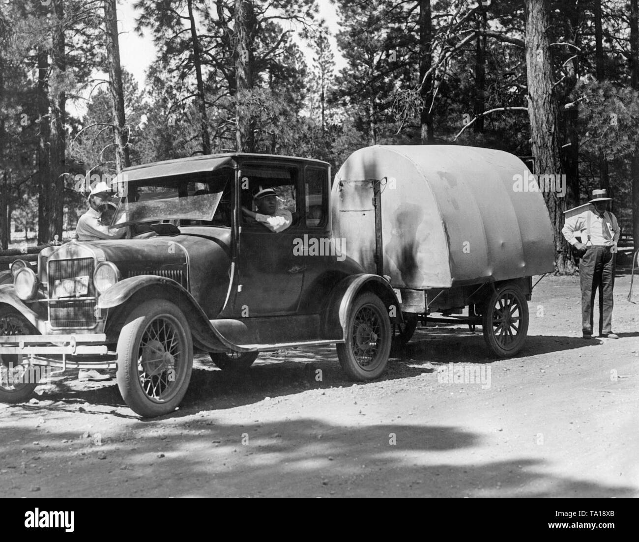 Early camper van Black and White Stock Photos & Images - Alamy