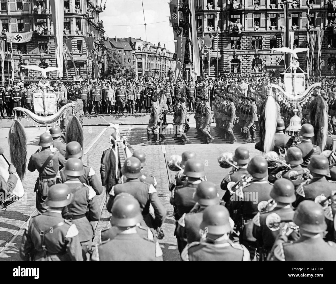 Photo of the parade events on Karl Muck Platz (today Johannes Brahms ...