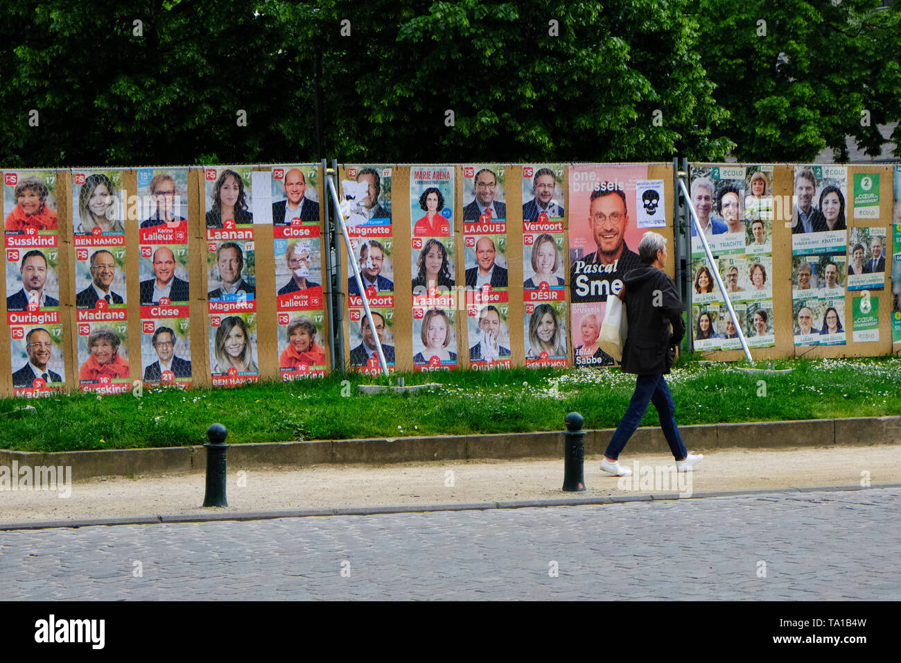Brussels, Belgium. 21st May 2019. Posters of election campaign for ...