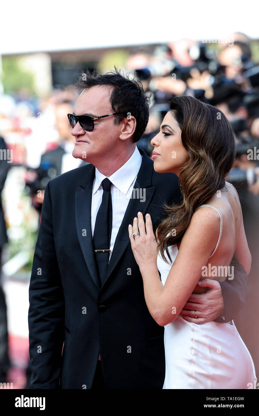 Cannes. 21st May, 2019. Quentin Tarantino and his wife arrives to the ...