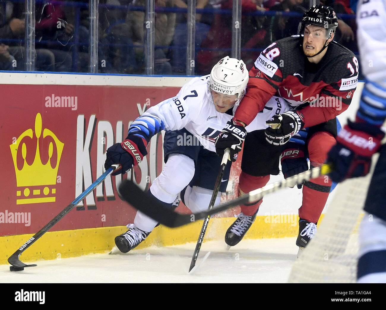 Kosice, Slovakia. 21st May, 2019. Ice hockey: World Championship, Canada - USA, preliminary ...