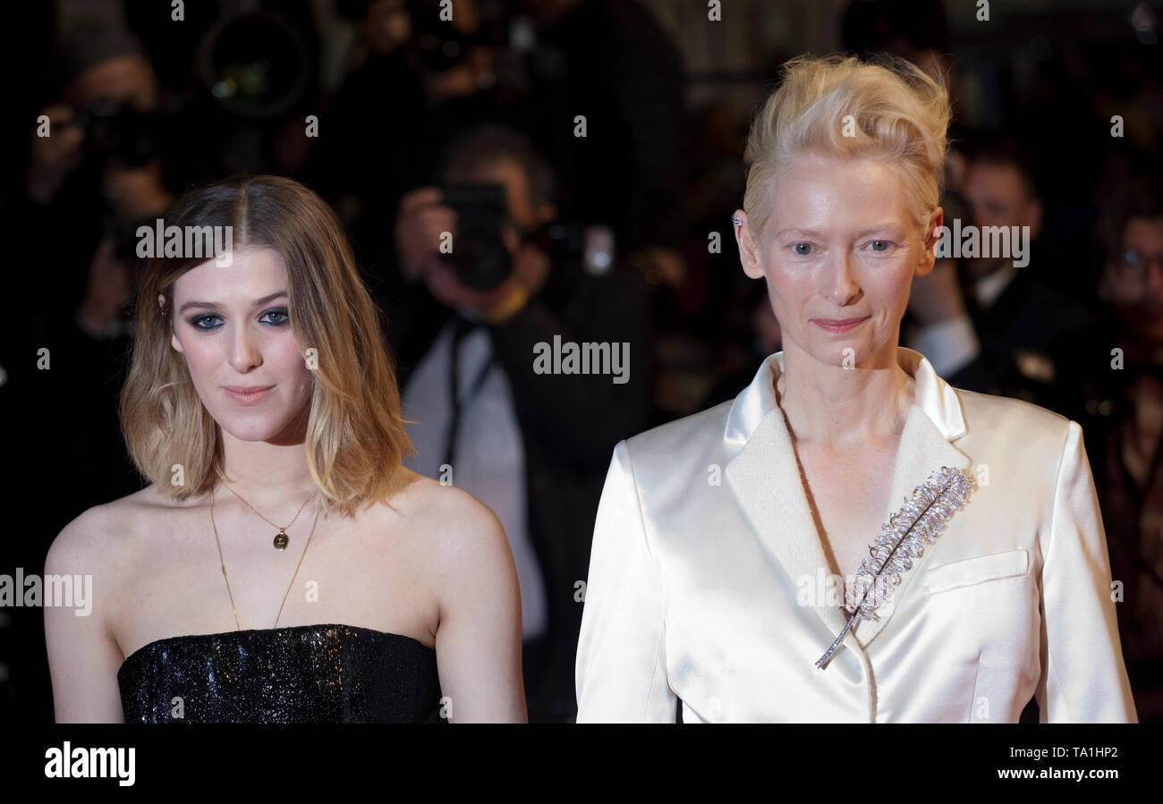 Cannes, France. 21st May 2019. Honor Swinton Byrne and Tilda Swinton at ...
