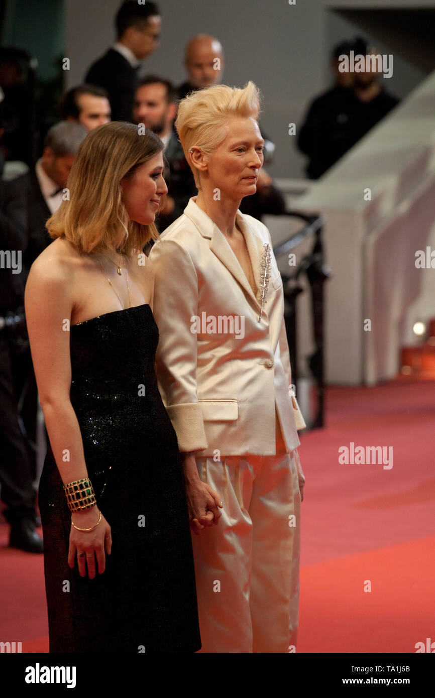 Cannes, France. 21st May 2019. Honor Swinton Byrne and Tilda Swinton at ...