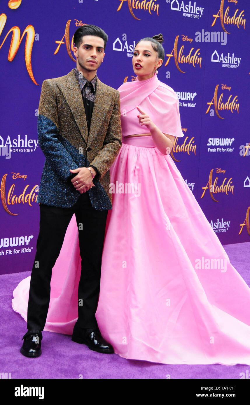 Hollywood, California, USA 21st May 2019 Actor Mena Massoud and actress ...