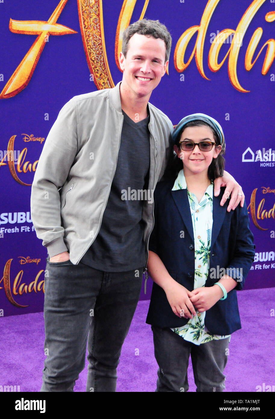 Hollywood, California, USA 21st May 2019 Actor Scott Weinger and son ...