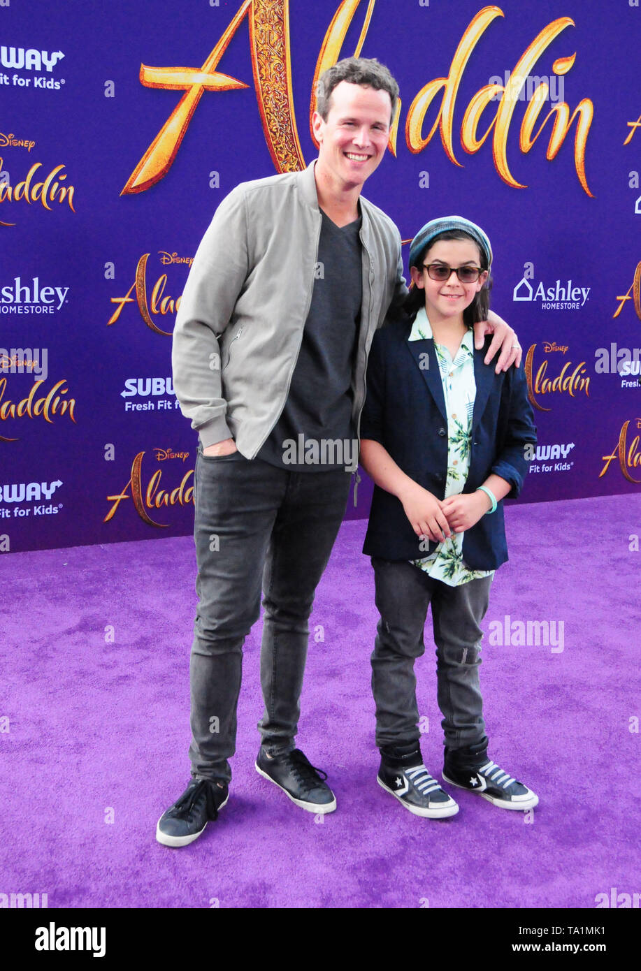 Hollywood, California, USA 21st May 2019 Actor Scott Weinger and son ...