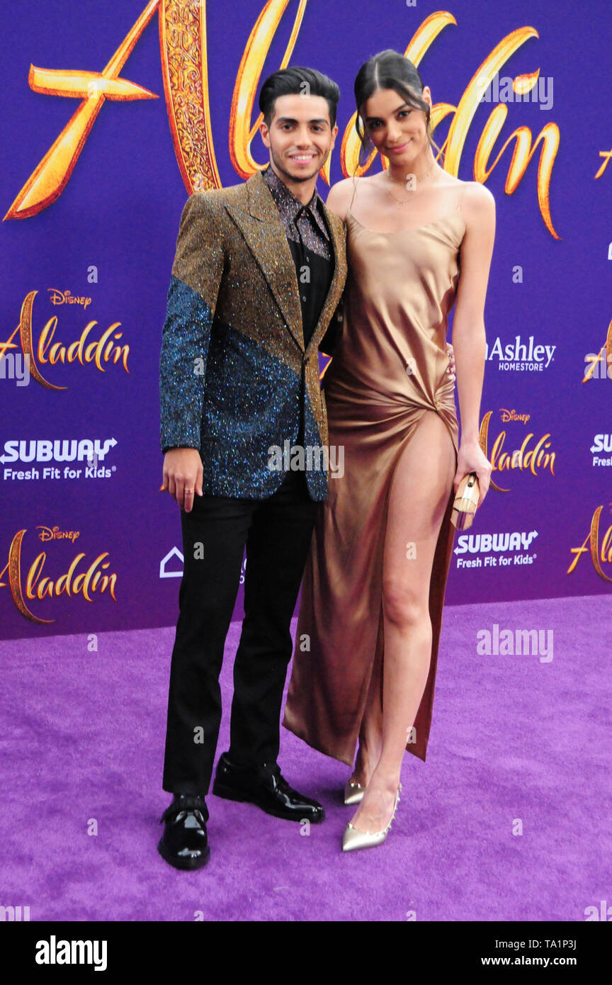 Hollywood, California, USA 21st May 2019 Actor Mena Massoud and actress ...