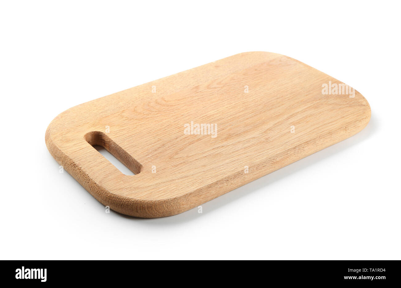 Wooden kitchen board on white background Stock Photo - Alamy