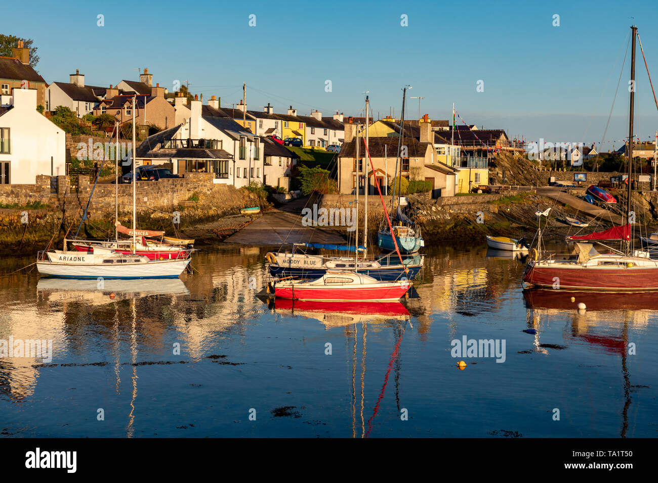 Bull Bay Anglesey Wales May 12 2019 Small harbour at Bull Bay in the ...