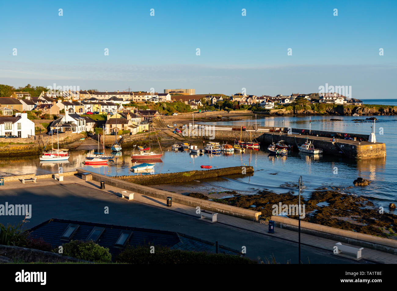 Bull Bay Anglesey Wales May 12 2019 Small harbour at Bull Bay in the ...