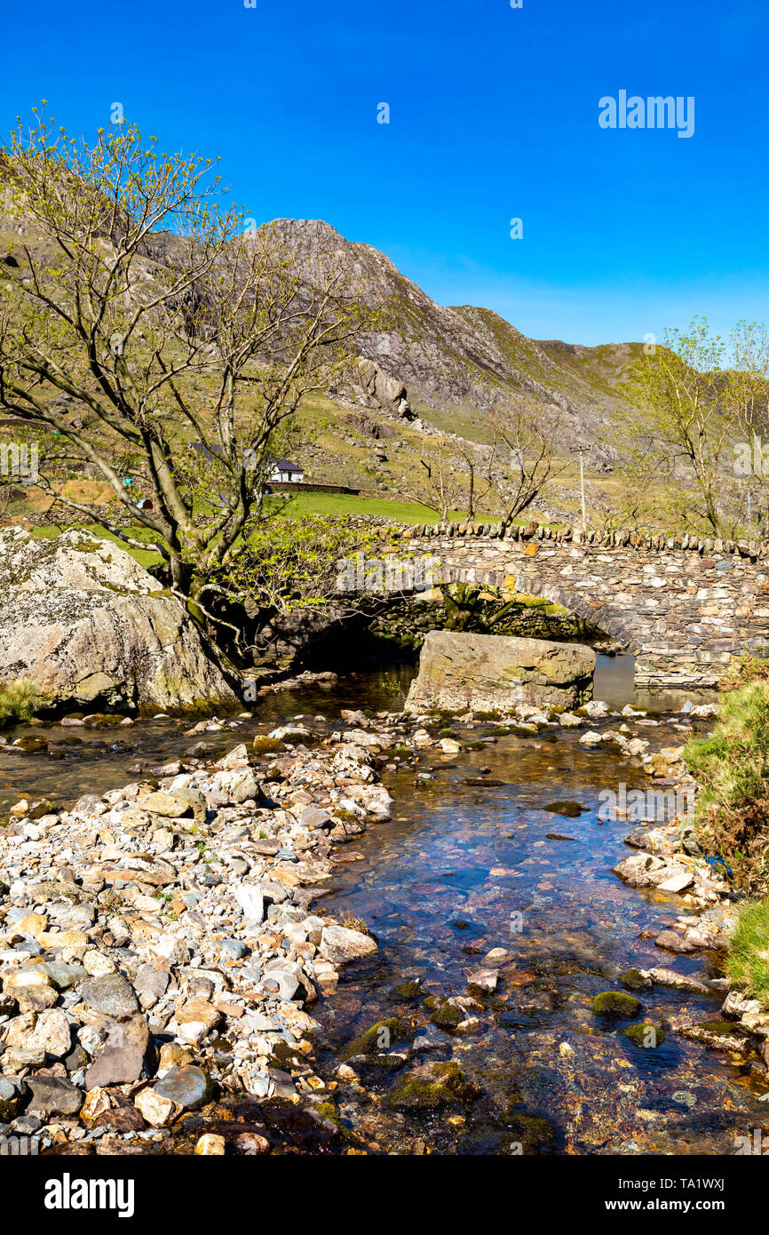 Llanberis Gwnedd Wales May13, 2019 Rocky mountain scenery in the ...
