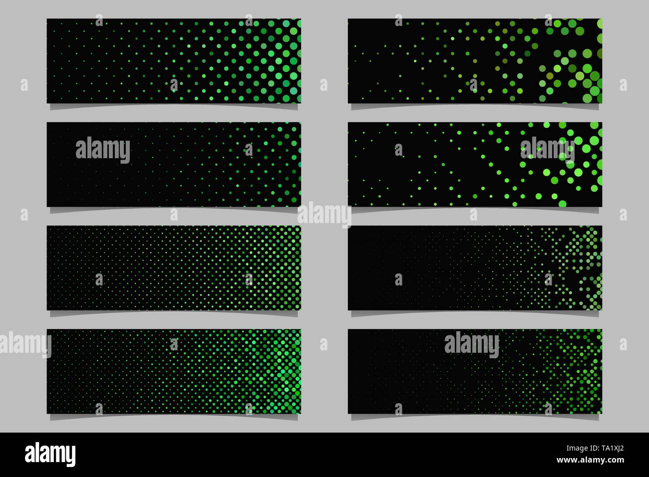 Modern abstract dot pattern banner background template set Stock Vector ...