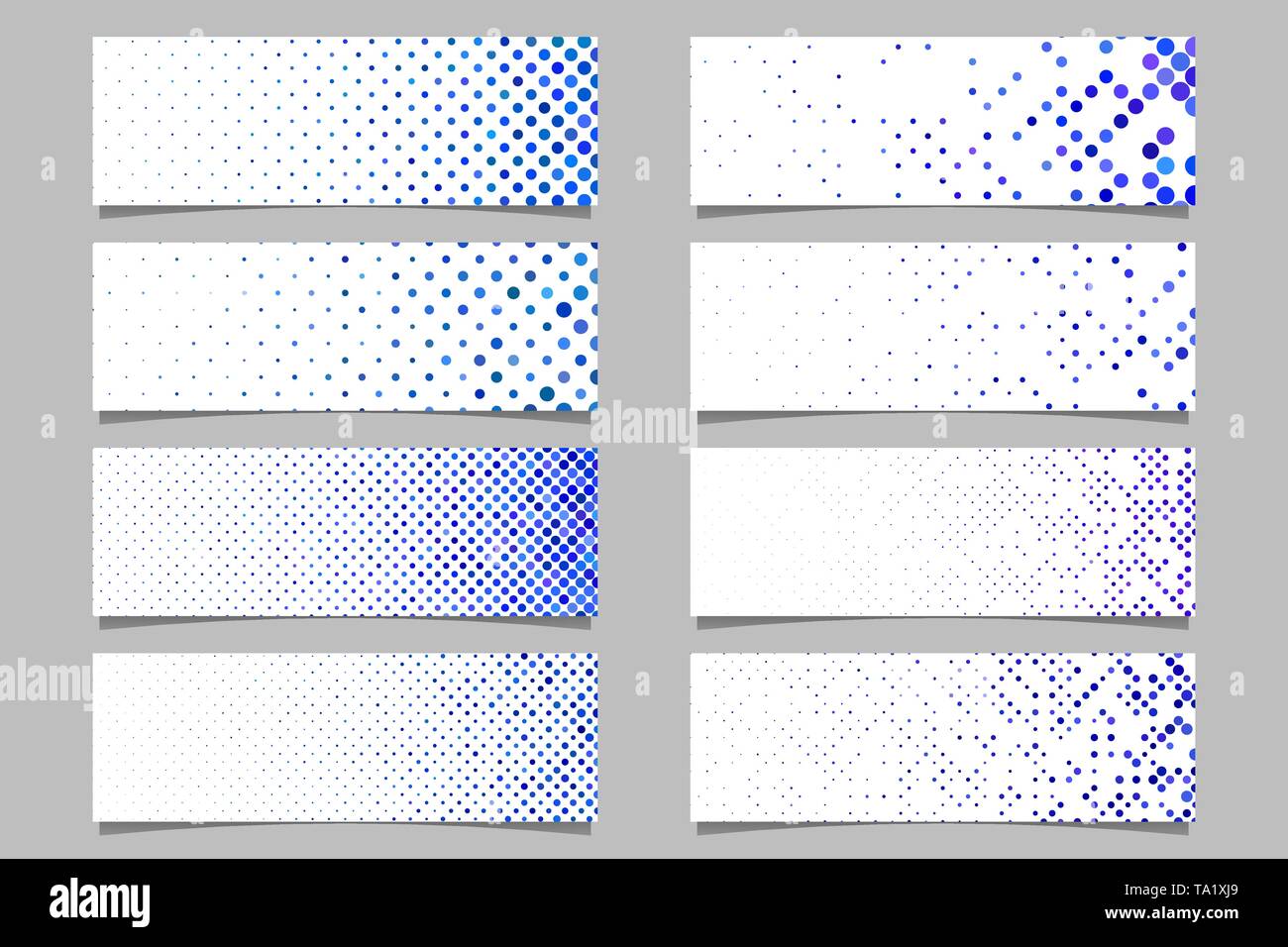 Modern abstract dot pattern banner background template set Stock Vector ...