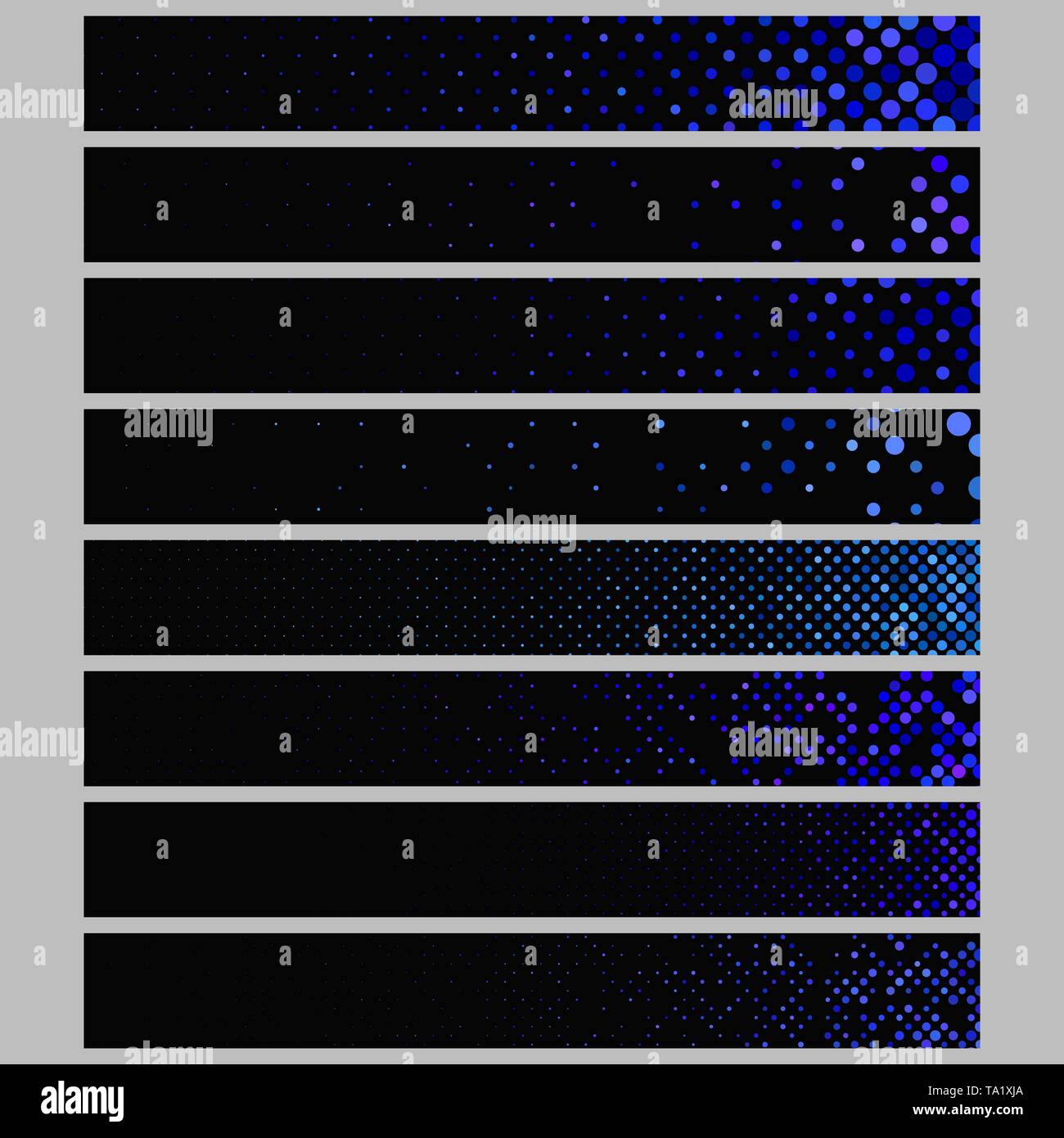 Banner background set - vector rectangular dot pattern template Stock ...