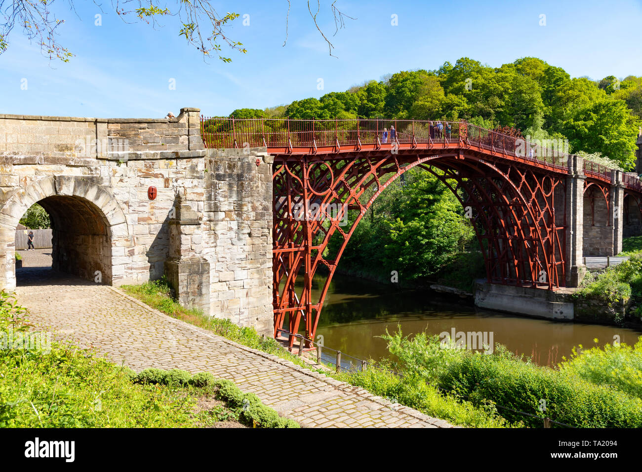 Ironbridge Shropshire England May 14, 2019 The famous iron bridge ...
