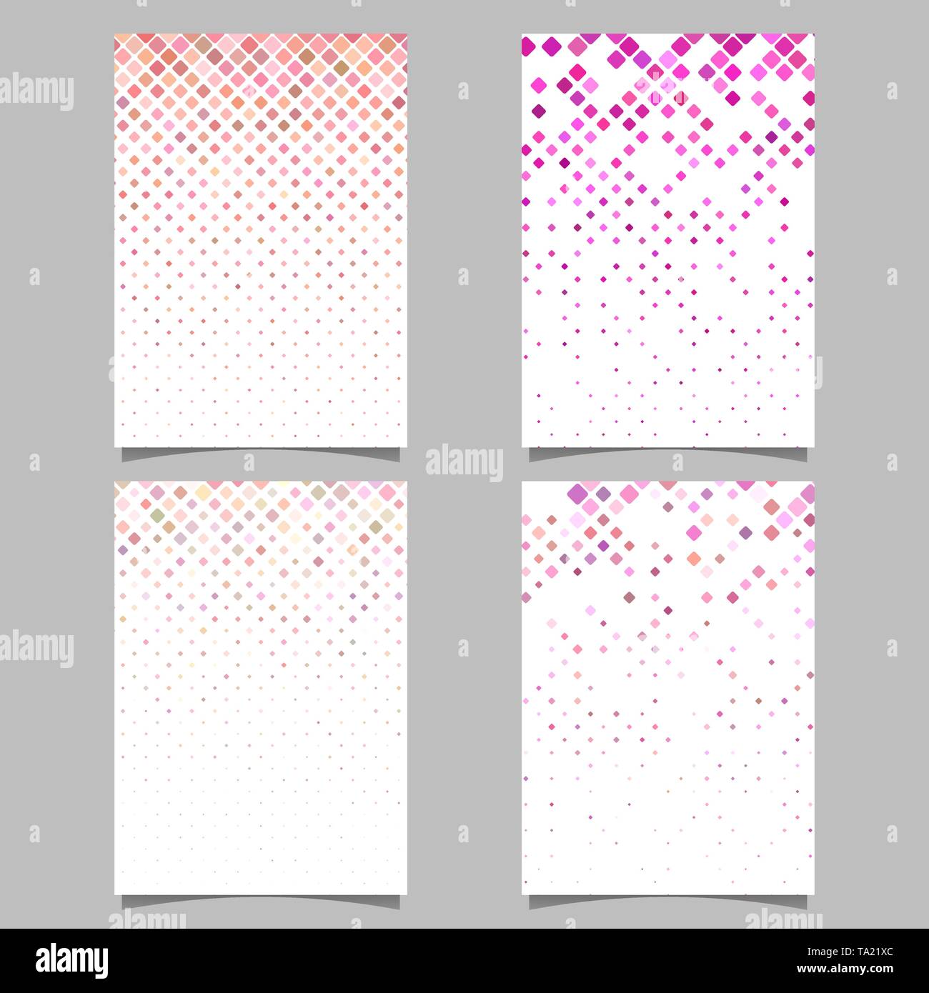 Geometric Rounded Square Pattern Background Flyer Template Vector Graphic Design Stock Vector