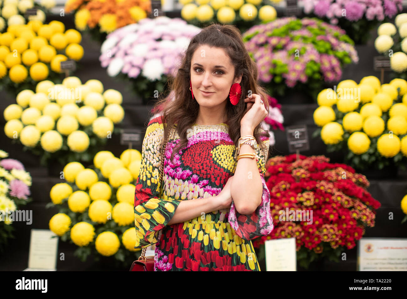 Rosanna Falconer wearing a tulip inspired dress as the doors open to ...