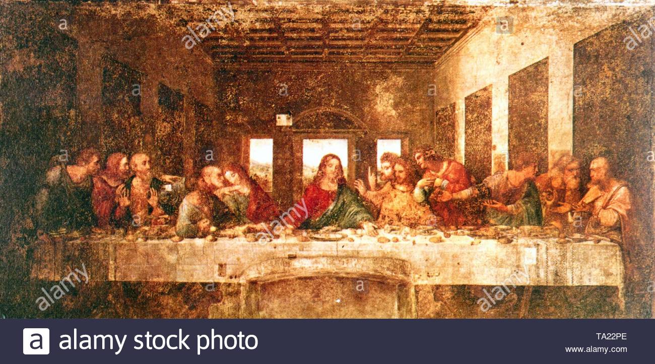 Leonardo Da Vinci Last Supper Painting High Resolution Stock ...