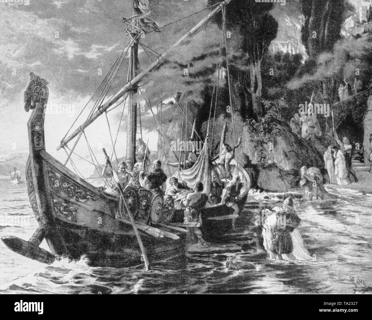 Vikings attack hi-res stock photography and images - Alamy